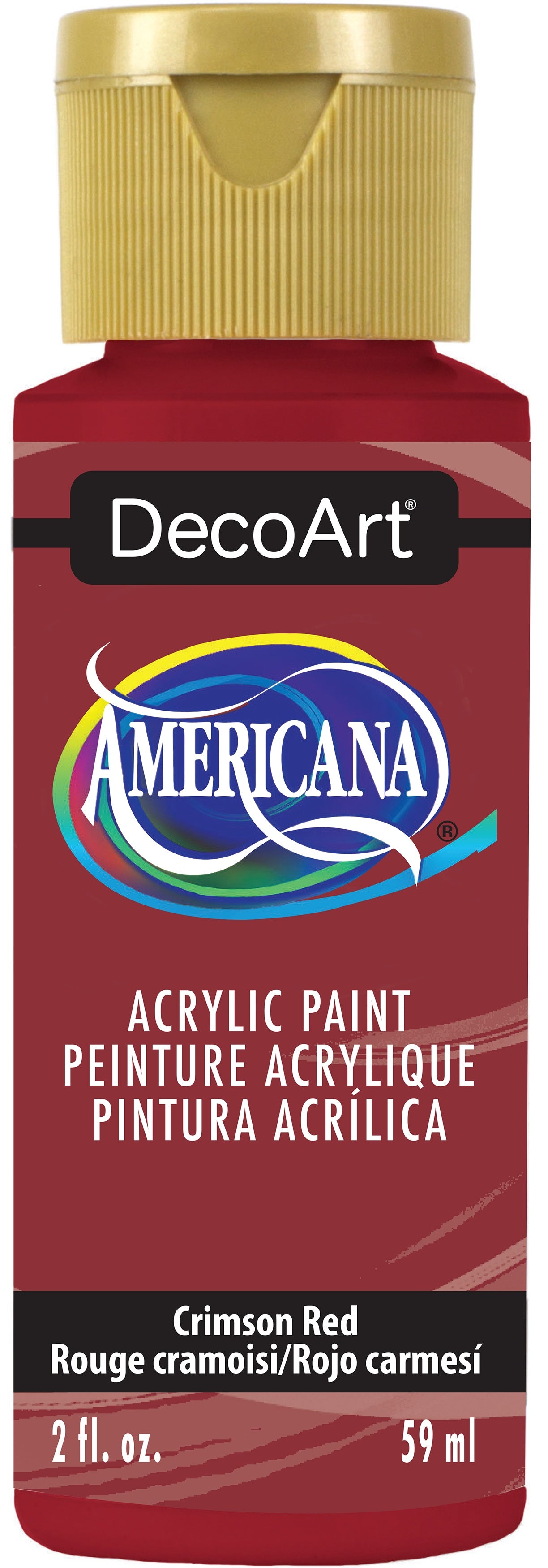 DecoArt CRIMSON RED Americana Acrylic Paint 2 oz. Bottle - #DA426